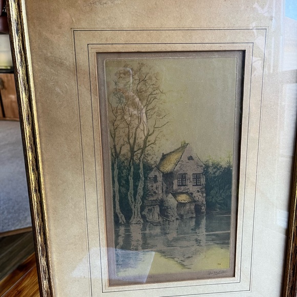 Art | Vintage Framed Louis Davril Etchingparis Etching Society | Poshmark